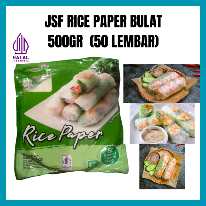 (HALAL MUI) JSF RICE PAPER BULAT 500 GR ISI 50 LEMBAR | Lazada Indonesia
