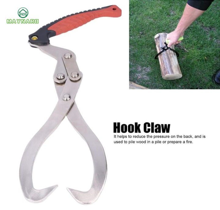 Log Tongs, Heavy Duty Grapple Timber Claw, Log Lifting Hook with Non ...