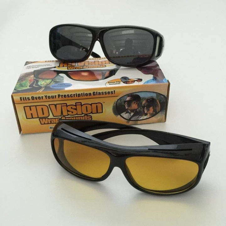 HD Vision Spec UV Eye Glasses With Night Vision太阳眼镜Safe Driving ...