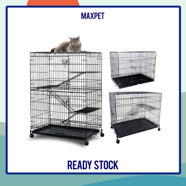 [MaxPet] Premium Cage Master Large Steel Cat Cage Pet Cage Bold Metal ...