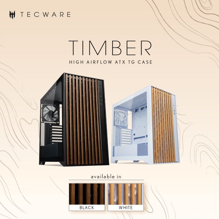 # TECWARE Timber - Mid Tower High Airflow ATX Case With Wood Design ...