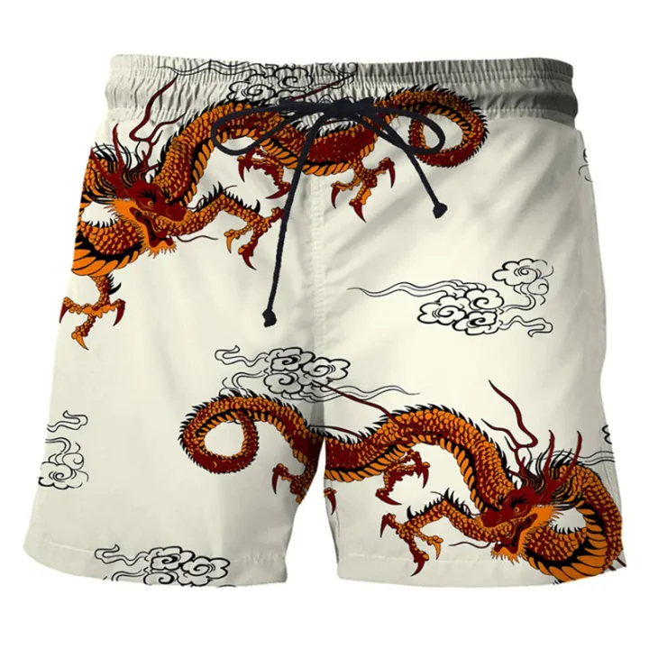 【Trusted】 Chinese Dragon 3d Print Swim Trunks For Men Hawaiian Beach ...