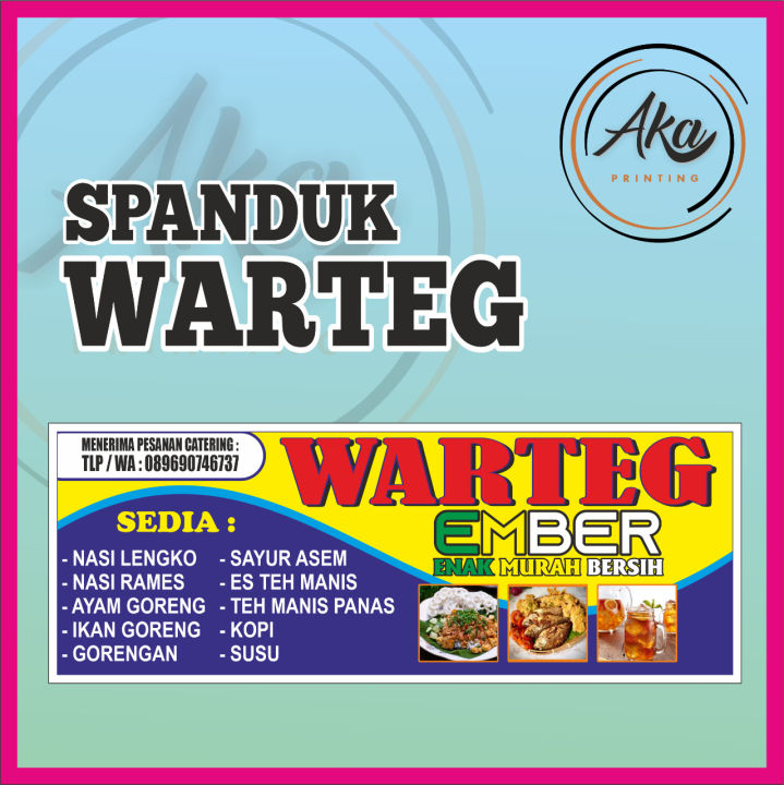 AKA PRINTING/1HARI JADI BANNER WARTEG/SPANDUK WARTEG/SPANDUK RUMAH ...