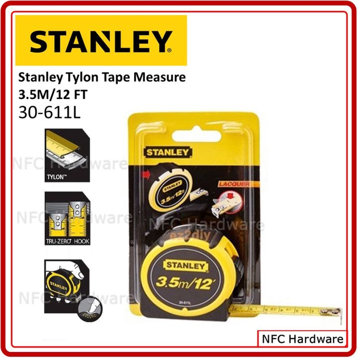 STANLEY Tylon Tape Measure 3.5M/12 FT 30-611L | Lazada