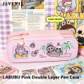 Jivil Labubu เคสปากกาความจุมากสองชั้นรถยนต์กล่องดินสอนักเรียนสำหรับเด็ก ...