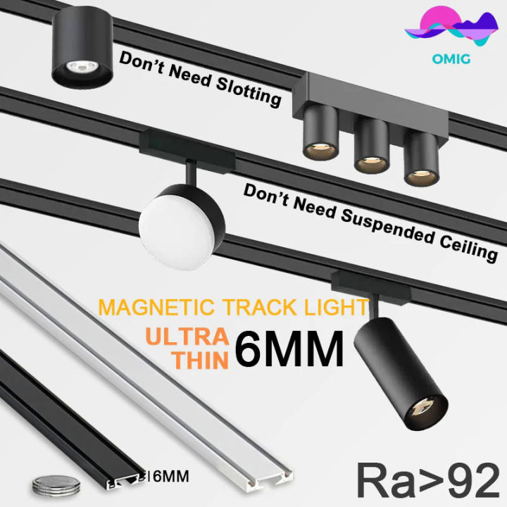 48v magnet 6mm ultra thin LED ceiling lights surface mounted magnetic ...