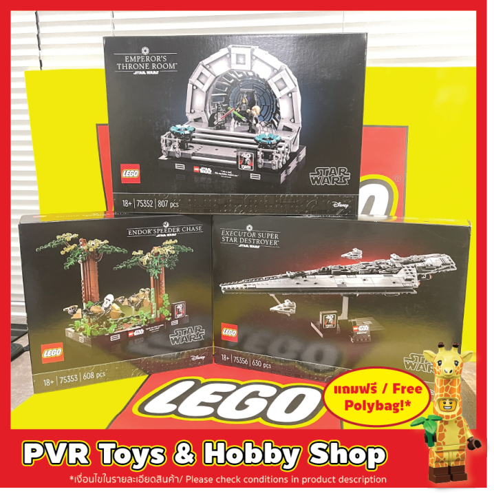 Lego 75352 75353 75356 Star Wars Emperor's Throne Room Endor™ Speeder ...