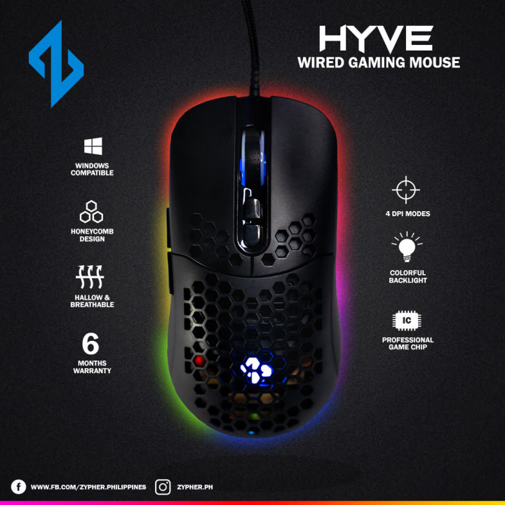 ZYPHER Hyve Honeycomb Gaming Mouse (Wired) | Lazada PH