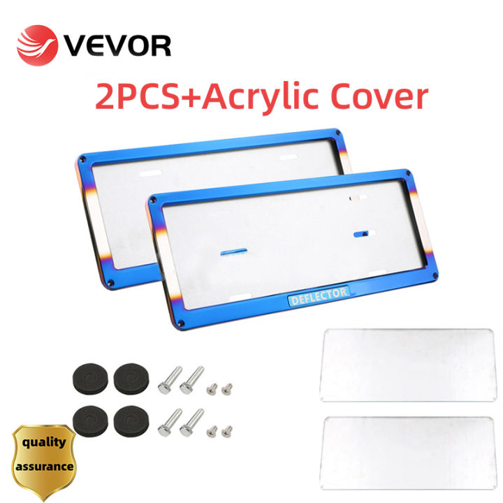 License Plate Covers 2-Piece Shatterproof License Plate Frame Cover ...