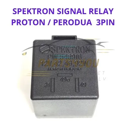 SPEKTRON TURN SIGNAL RELAY/ FLASHER UNIT Untuk PROTON PERODUA 3 PIN ...