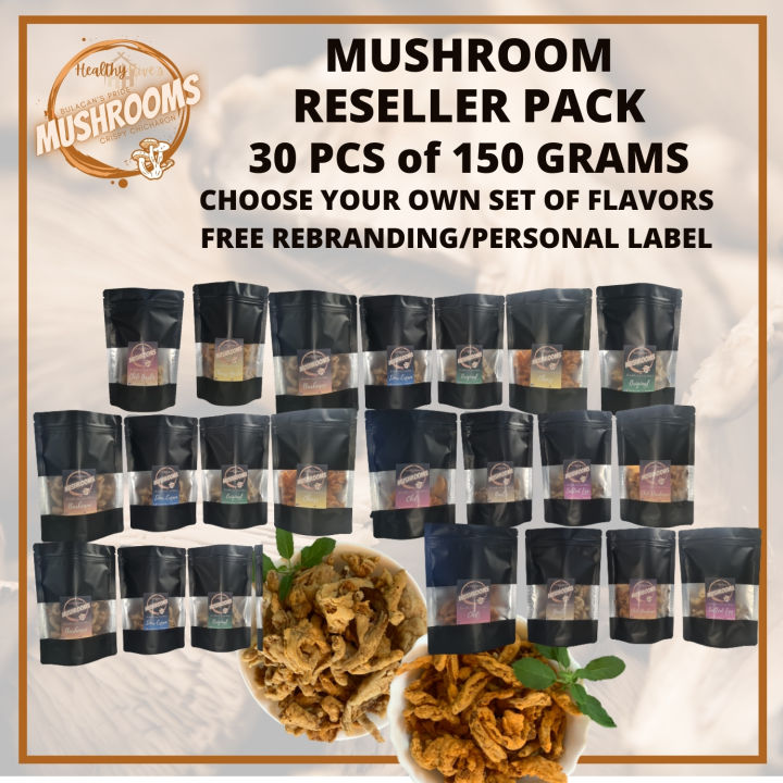 RESELLER PACKAGE 30 PCS OF 150 GRAMS CRISPY MUSHROOM CHICHARON ALUMINUM ...