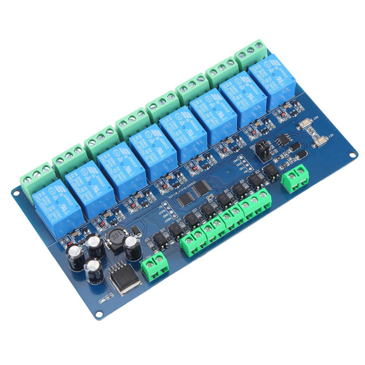 Modbus-Rtu 8 Channel Relay Module Modbus RTU 8 Switch Input RS485 ...