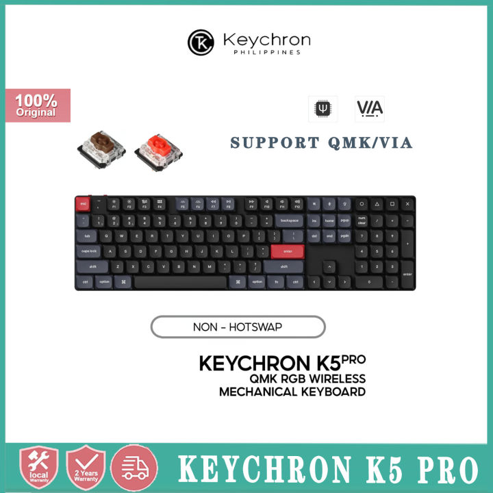 Keychron K5 Pro QMK/VIA Bluetooth Wireless Mac Mechanical Keyboard Low ...