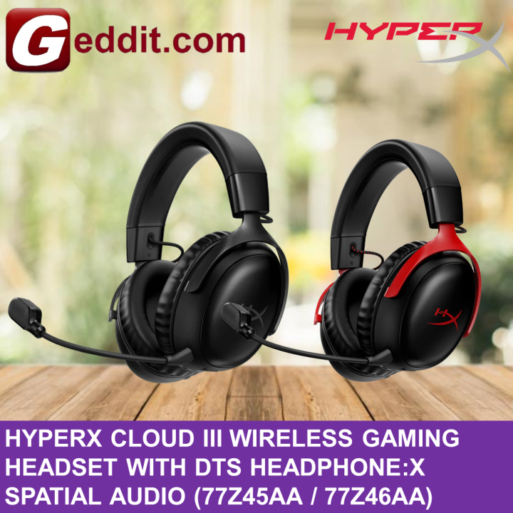 HYPERX CLOUD III WIRELESS GAMING HEADSET WITH DTS HEADPHONE:X SPATIAL AUDIO (77Z45AA / 77Z46AA ...
