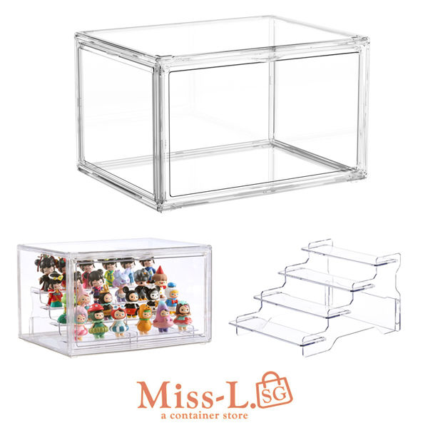 WISE-High Crystal Acrylic front opening display storage box | Lazada ...
