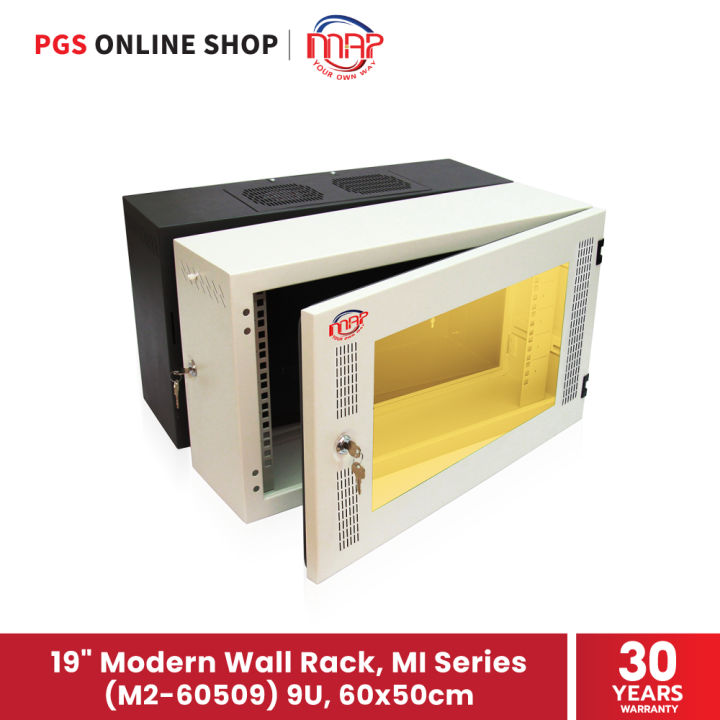 MAP 19" Modern Wall Rack, MI Series (M2-60509), ตู้แร็ค 9U (60x50 cm ...