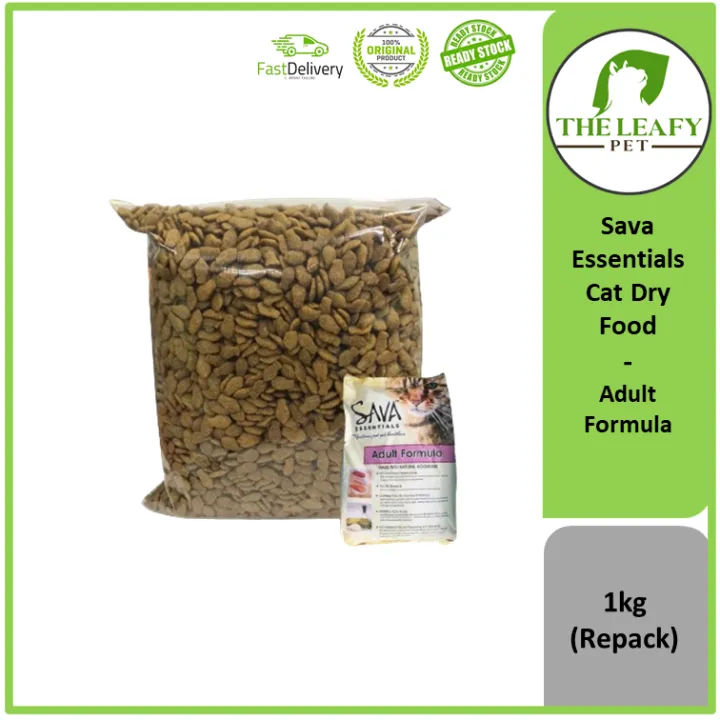 Sava Essentials Dry Cat Food Adult Formula - 1kg Repack | Lazada