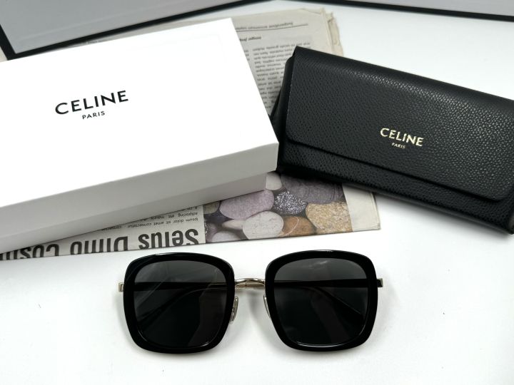 New Celine แว่นตากันแดด รุ่น CL40202U 01A ( Black ) ของแท้จากบริษัท ...