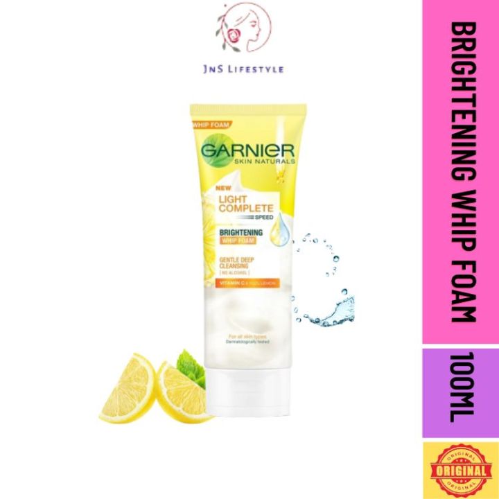 Garnier Skin Naturals Light Complete Whip Foam 100ml Vitamin C & Yuzu ...