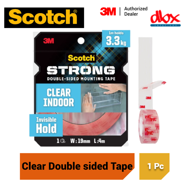 3M Scotch Tape 410-M19 Clear Double Sided Mounting Tape, 19mm x 4m | Lazada