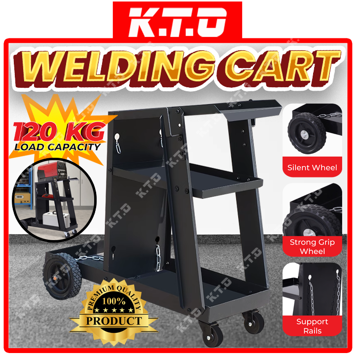 Heavy Duty 3 Tier Welding Cart Trolley Machine Set Max Load 120KG For ...
