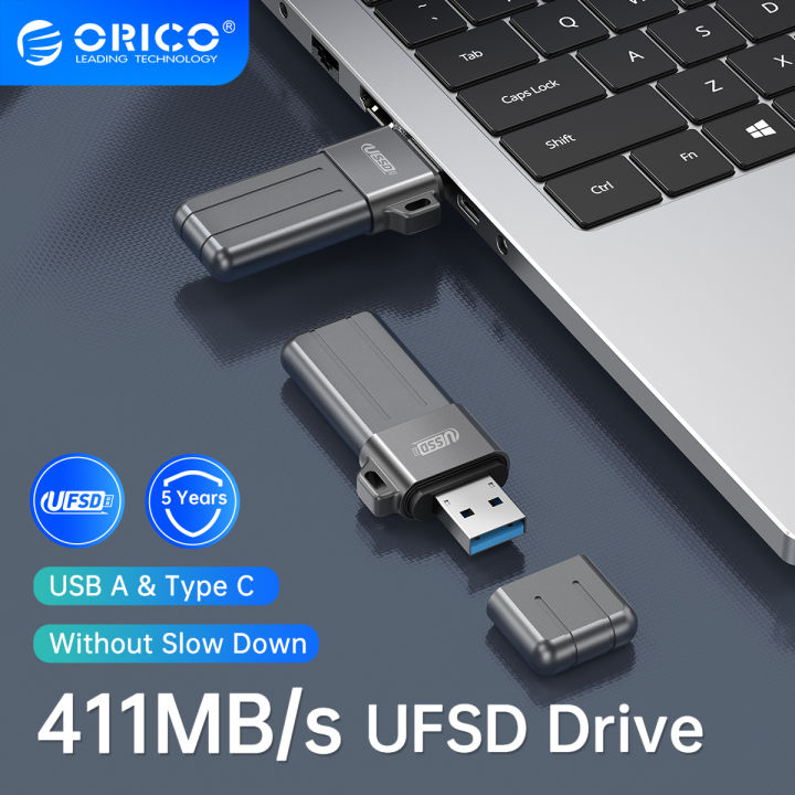 ORICO UFSD โลหะทั้งหมด512GB USB Flash Drive 411เมกะไบต์/วินาทีไบต์/วินาทีไดรฟ์ปากกา256GB 128GB ...