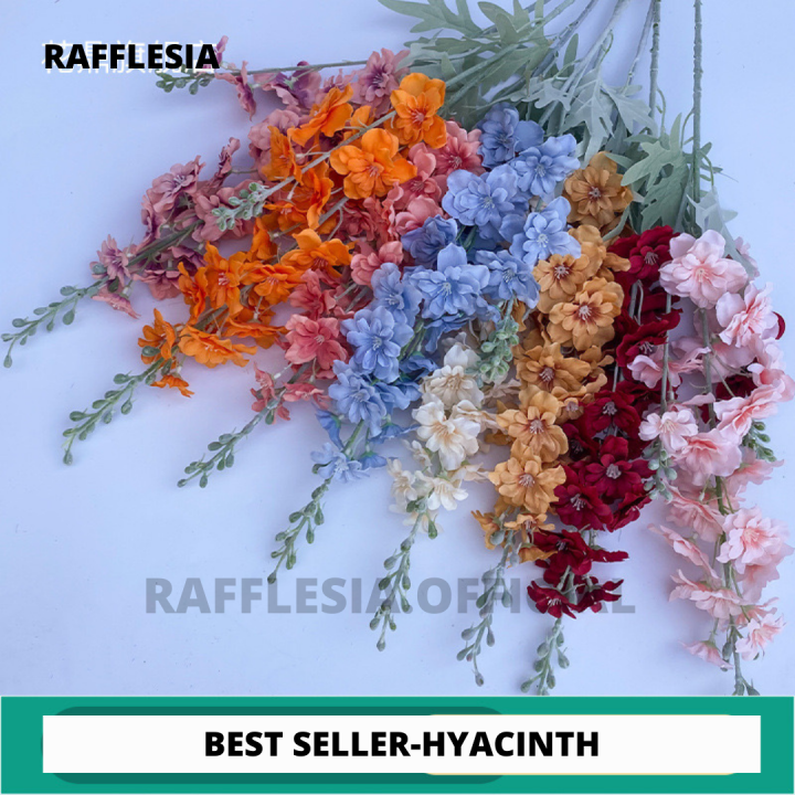 Artificial Flower Hyacinth Tanaman Bunga Imitasi Palsu Delphinium Sedap ...