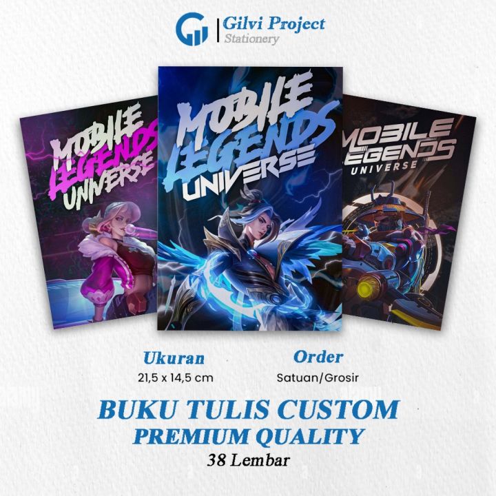 Buku Tulis Mobile Legend Universe / ML / Buku Tulis Sekolah / Buku ...