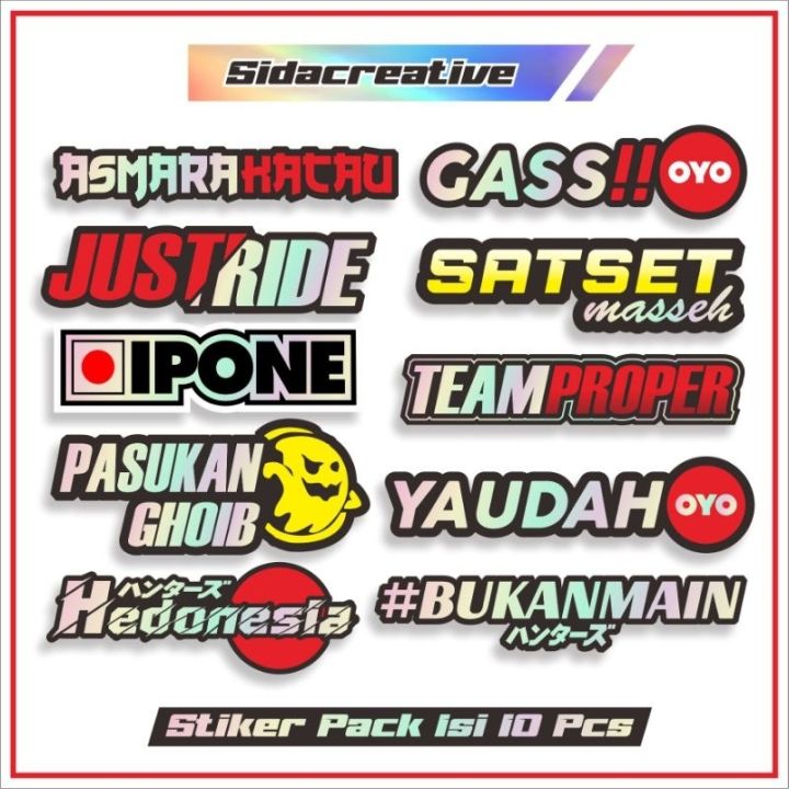 Stiker Racing Motor Viral Print & Cut Kata Kata Racing Pasukan Ghoib ...