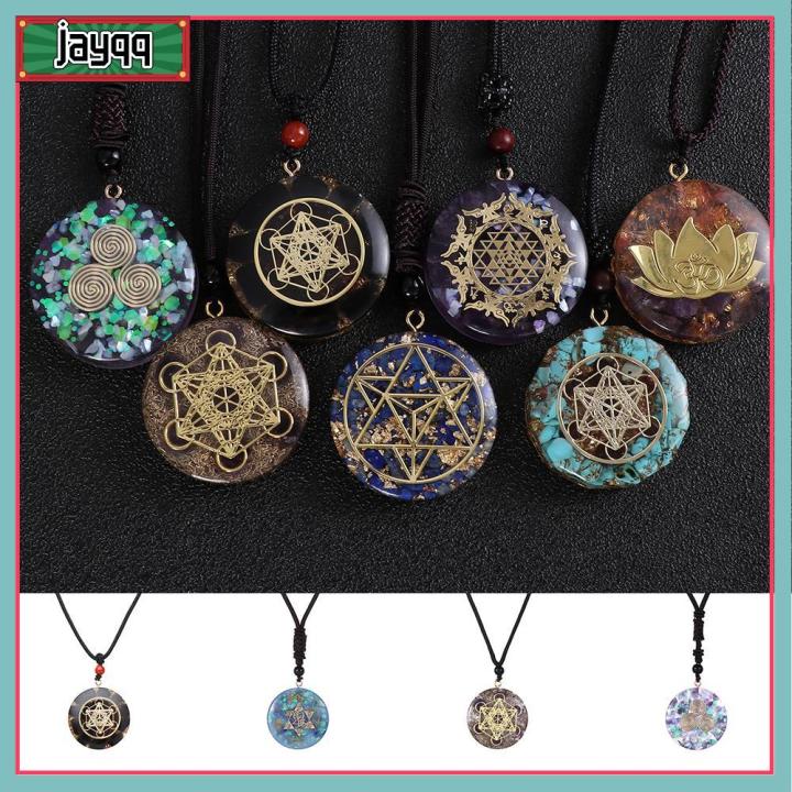 JAYQQ Multi-color Chakra Meditation Healing Balance Solar Energy Turquoise Sri Yantra Quantum ...