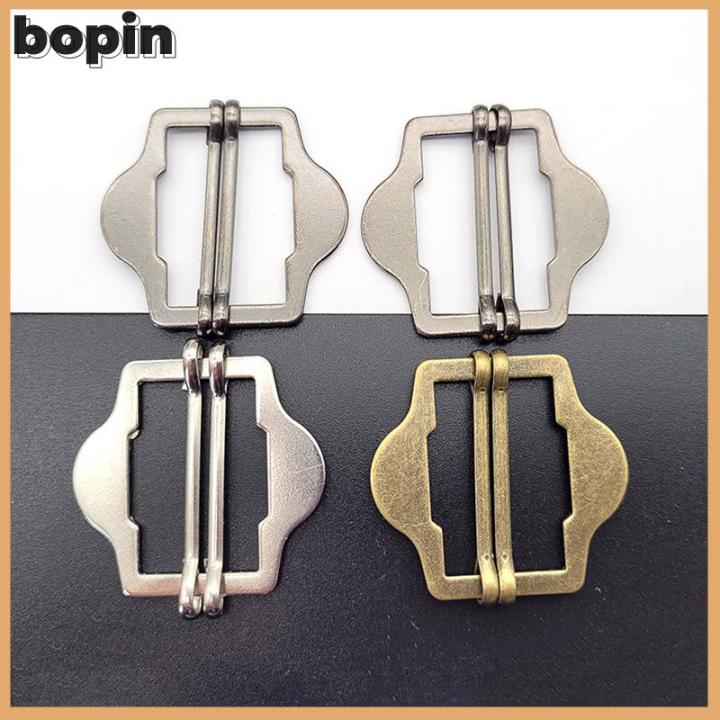 Bopin 3ชิ้นหัวเข็มขัดสามส่วนสไลด์โลหะสองเส้นสำหรับชุดเสื้อกั๊กกระเป๋า ...