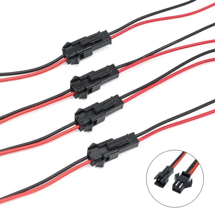 10Pairs 30cm JST SM Auto Connector Terminal Wire Plug Male to Female ...