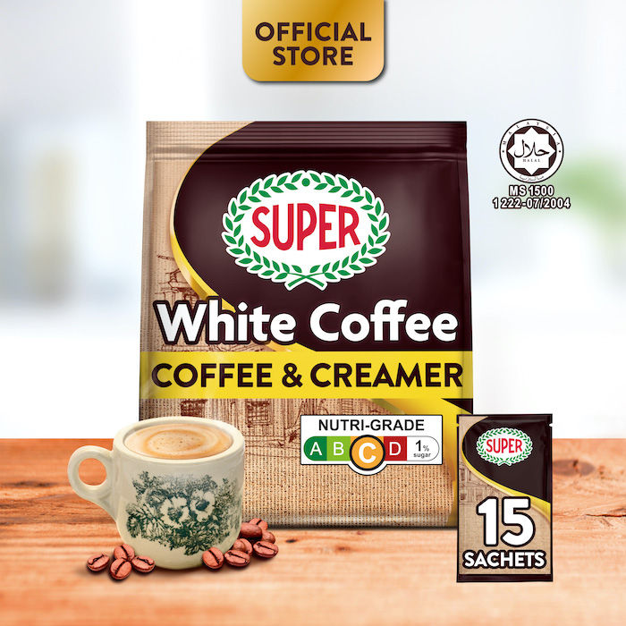 SUPER Coffee & Creamer Instant 2in1 White Coffee, 15 sachets (Expiry ...