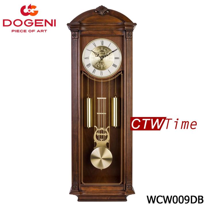 DOGENI นาฬิกาแขวนไม้ รุ่น WCW009DB (สีน้ำตาลเข้ม) | Lazada.co.th