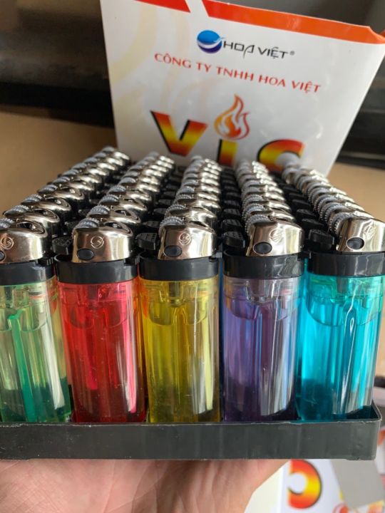 Hộp Quẹt Đá Vic Hoa Việt - Loại Màu Trong - Hàng Chính Hãng | Lazada.vn