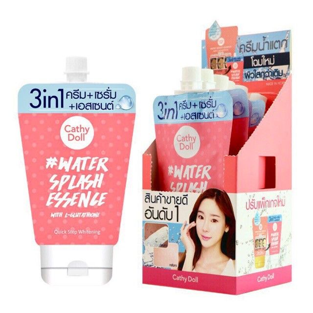 WATER SPLASH ESSENCE WITH L-GLUTATHIONE 6G CATHY DOLL (แบบซอง) | Lazada.co.th