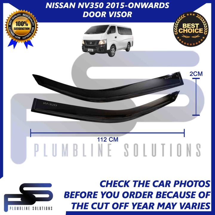 Window Door Visor for Nissan NV350 Urvan 2015 2016 2017 2018 2019 2020 ...