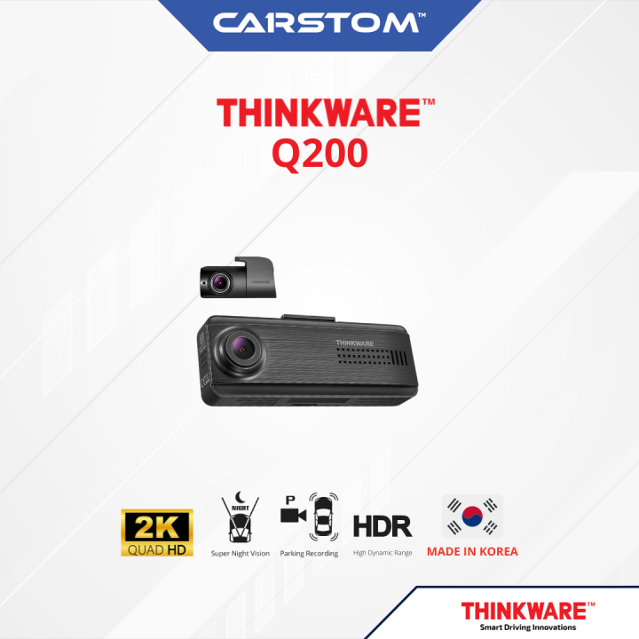 THINKWARE Q200 2-CH 4K Front/Rear Car Dashcam, WiFi, Super Night Vision ...