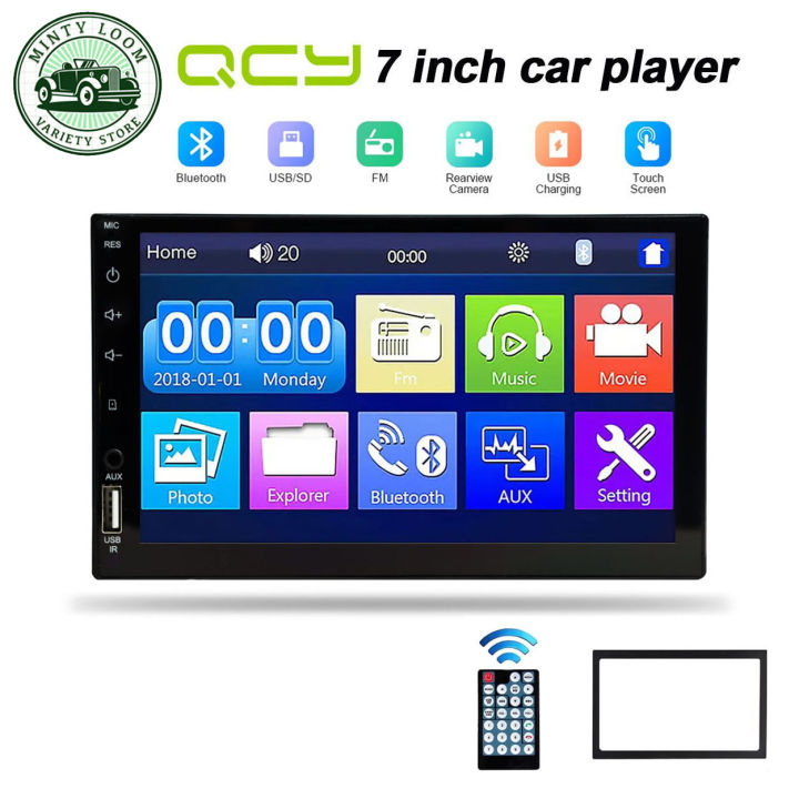 QCY Car Radio 2Din Universal 7 HD IOS/Android Car MP5 Multimedia Player ...