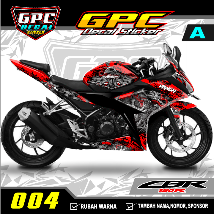 Decal Sticker Variasi Fullbody Honda CBR 150R Facelift 004-Dekal Stiker ...