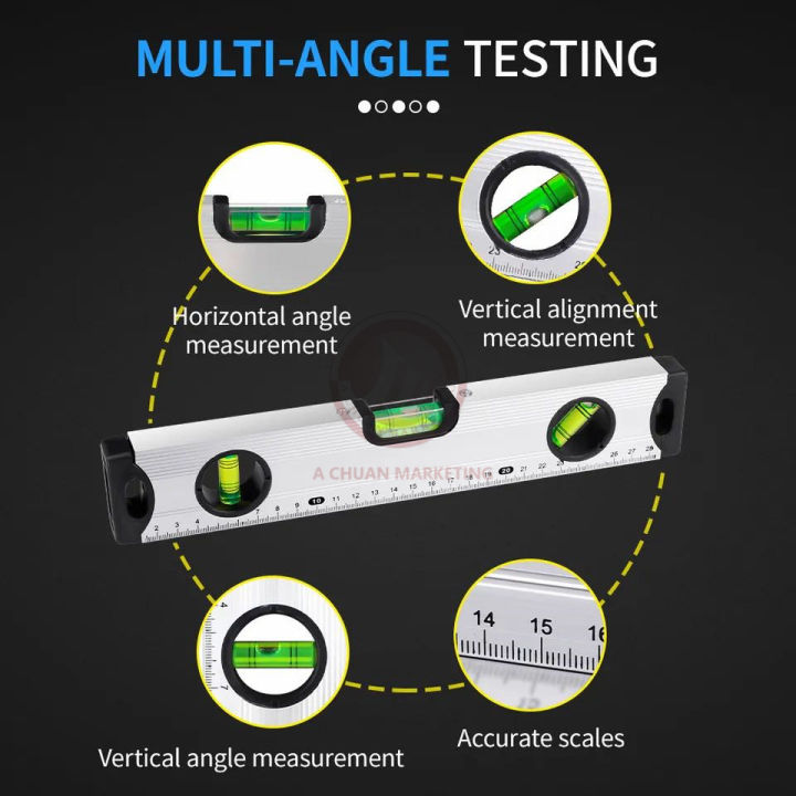 Aluminum Alloy Level Bar Ruler Measuring Tools Split level Contruction ...