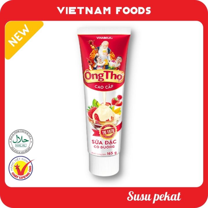 VINAMILK Ông Thọ condensed milk tube 165g - Susu segar - 炼乳 - Sua dac ...