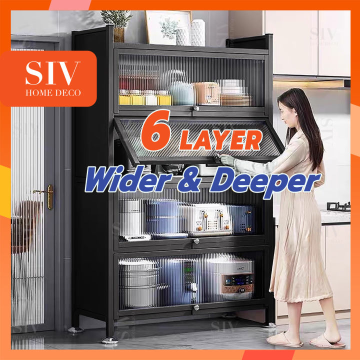 SIV Rak Cabinet Microwave Oven rack Multi-layer Cupboard Storage ...