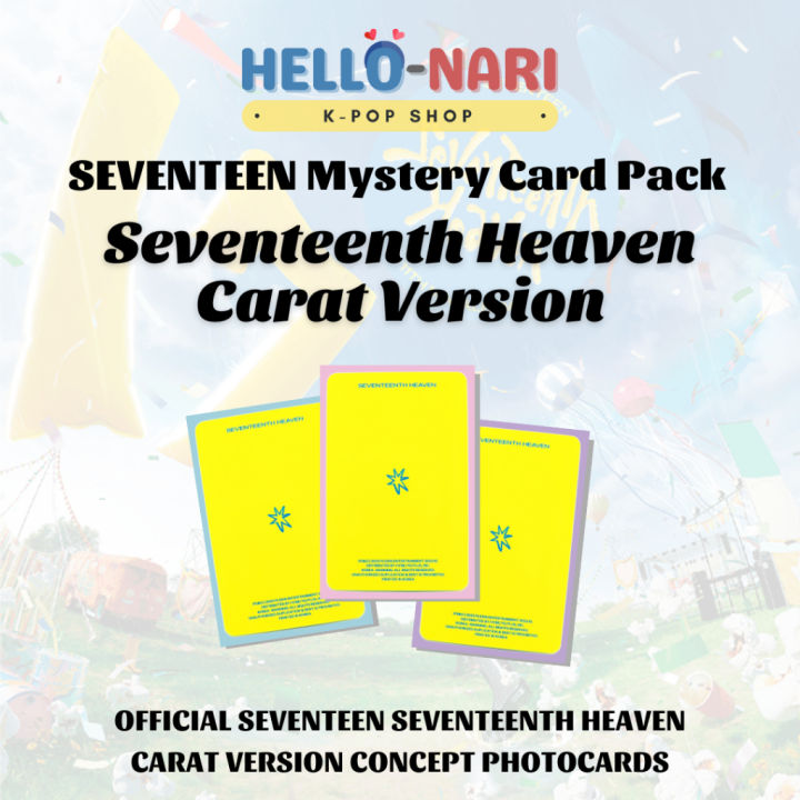 SEVENTEEN Mystery Card Pack - Official Seventeenth Heaven Carat Version ...