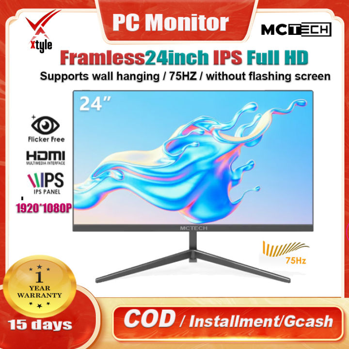 Xtyle IPS Panel 75HZ MCTECH 24inch Framless FulL HD 1920*1080p LED ...