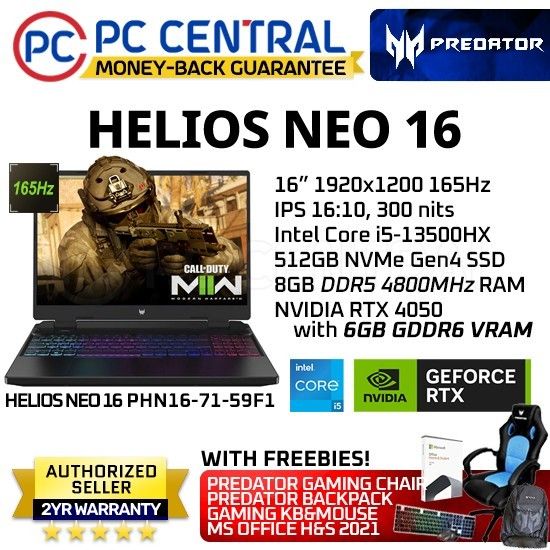 Acer Predator Helios NEO 16 59F1 (PH16-71-59F1) Gaming Laptop | Intel ...