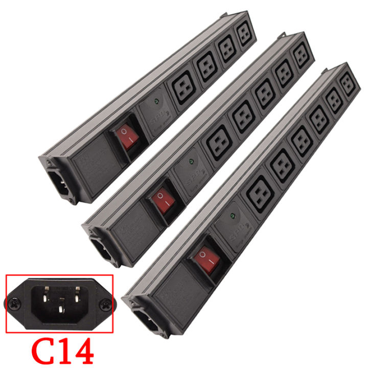 IEC C19 Socket Power Strip PDU Distribution Unit Surge Protector Break Switch Aluminium Alloy ...