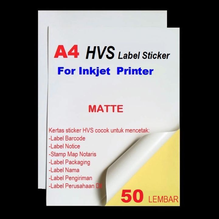 Kertas Sticker Stiker HVS A4 / 50 Lembar | Lazada Indonesia