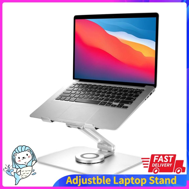 Aluminium Laptop Stand, Ergonomic Height Adjustable and 360 Rotation ...