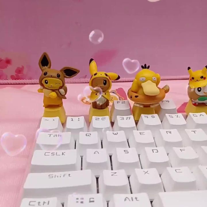 Cartoon Pokemon Pokémon Pikachu Mechanical Keyboard Keycaps Personality ...